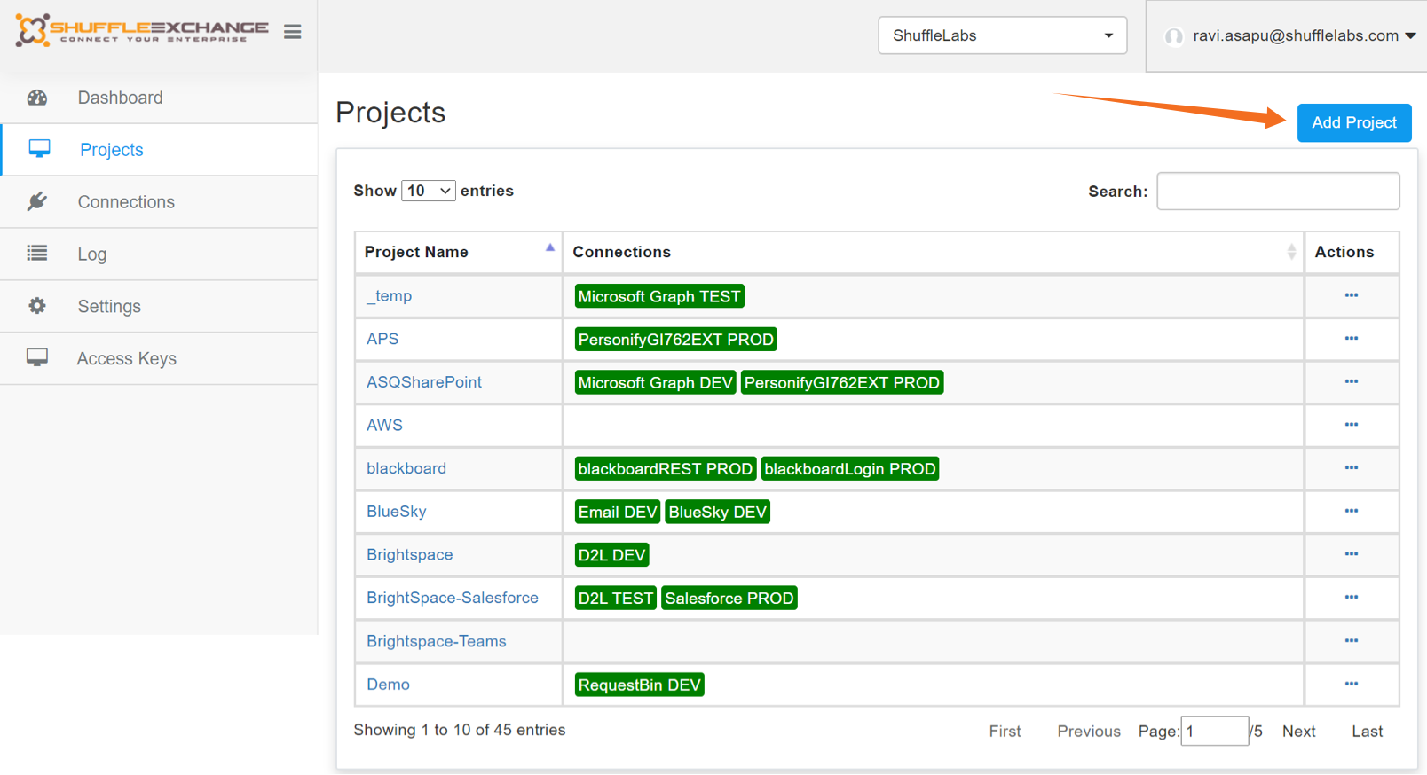 Project Setup | Help ShuffleExchange